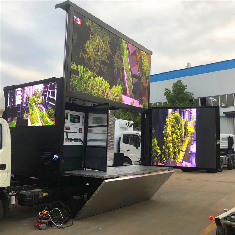 Customized Mobile Digital LED Mobile Billboard Truck Advertising P6 3 Sides