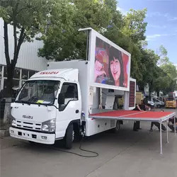 ISUZU Digital Billboard Truck 3840*1728mm 3 Sides P5 Mobile Stage Truck
